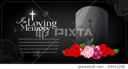 In Loving Memory Poster - Stock Illustration [84052206] - PIXTA