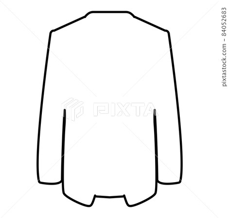 Jacket coat contour outline icon black color...-插圖素材 [84052683] - PIXTA圖庫