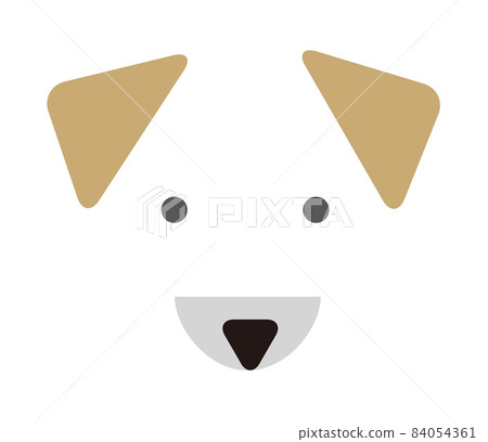 Simple dog face - Stock Illustration [84054361] - PIXTA