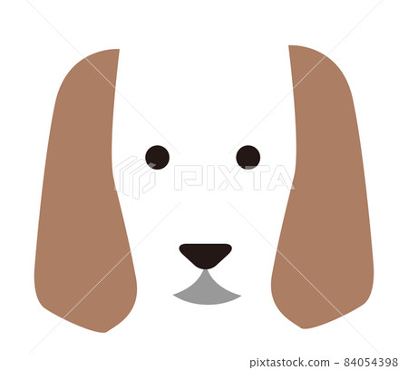 Simple dog face - Stock Illustration [84054398] - PIXTA