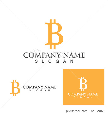 Bitcoin coin logo and symbol vector - Stock Illustration [84059070] - PIXTA