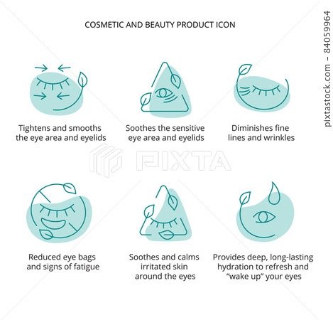 Eye patch, cream, mask cosmetic and beauty... - Stock Illustration ...