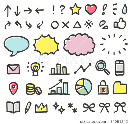 Hand drawn style vector icon set - Stock Illustration [84061243] - PIXTA