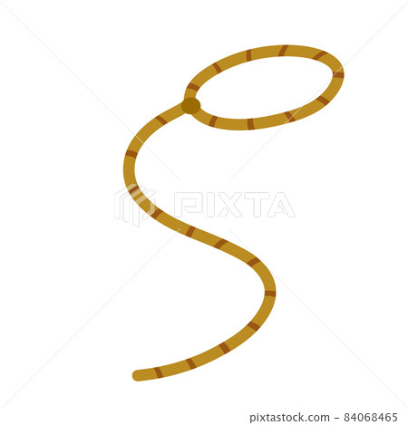 Lasso. Rope for catching animals. Brown rustic... - Stock Illustration ...