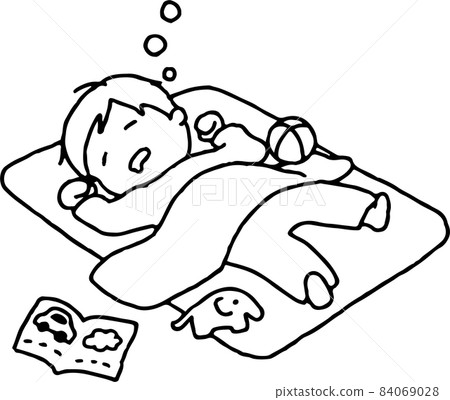 Illustration of a boy taking a nap - Stock Illustration [84069028] - PIXTA