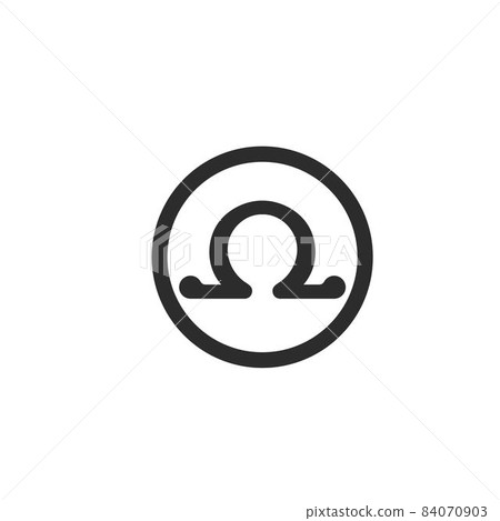 omega or ohm sign icon vector design template - Stock Illustration ...