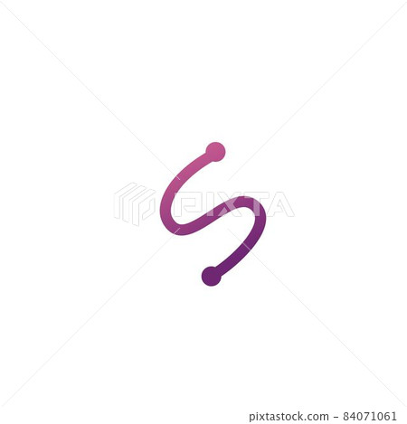 s letter sound wave,pulse line,equaizer and... - Stock Illustration ...