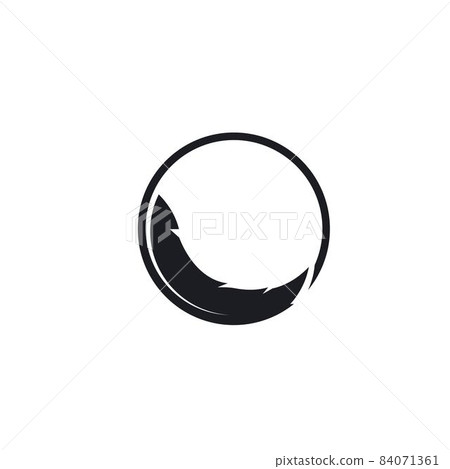 feather circle icon illustration vector template - Stock Illustration ...