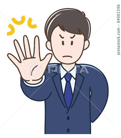 Illustration of a young businessman signing a... - Stock Illustration ...