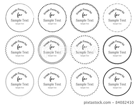 Simple and easy-to-use round frame 1 - Stock Illustration [84082410 ...
