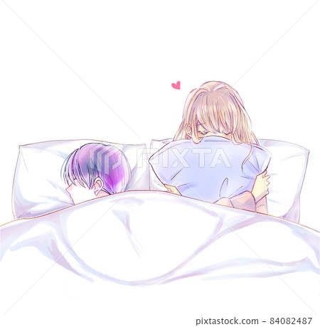 Female squirming in bed - Stock Illustration [84082487] - PIXTA