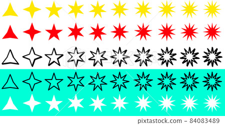 Star variation set - Stock Illustration [84083489] - PIXTA