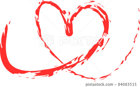 Heart mark _ red thread - Stock Illustration [84083515] - PIXTA
