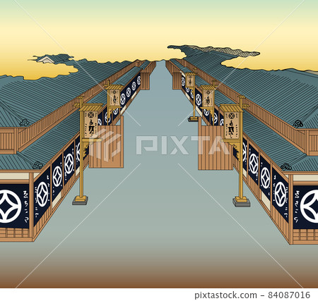 Ukiyo-e Building Part 21 - Stock Illustration [84087016] - PIXTA
