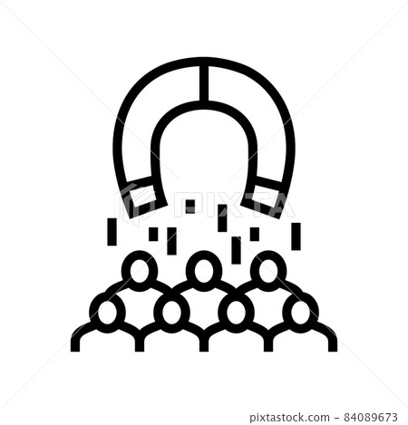 customer engagement line icon vector illustration - Stock Illustration ...