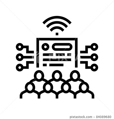 social seeding line icon vector illustration - Stock Illustration ...