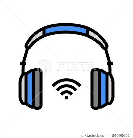 wireless headphones color icon vector illustration - Stock Illustration ...