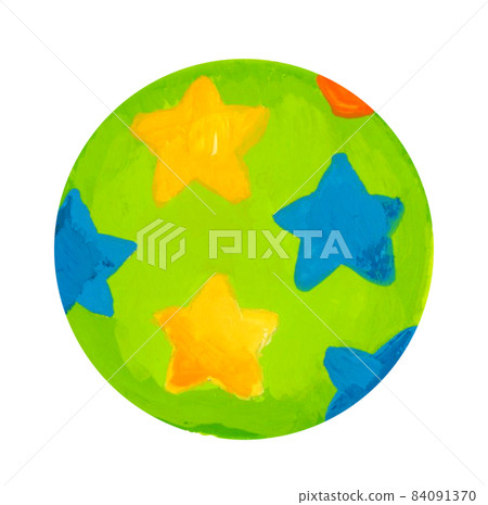 Hand-painted illustration of a star-patterned... - Stock Illustration ...