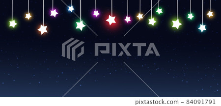 multicolor holiday lights banner - Stock Illustration [84091791] - PIXTA