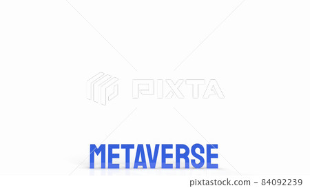 The blue metaverse text on white background for... - Stock Illustration ...