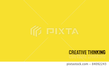 The creative word on yellow background for... - Stock Illustration ...