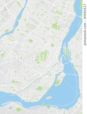 City map Montreal, color detailed plan, vector... - Stock Illustration ...