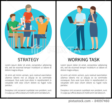 Strategy and Working Task Vector Illustration - Stock Illustration ...
