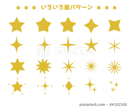 Star motif material illustration set - Stock Illustration [84102500 ...
