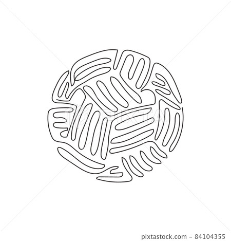 Single one line drawing Sepak Takraw ball or... - Stock Illustration ...