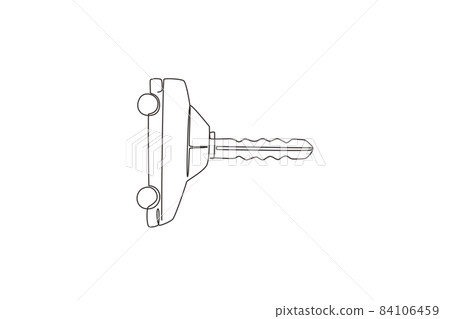 Continuous one line drawing car key with car... - Stock Illustration ...