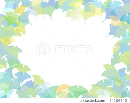 Ginkgo frame blue system - Stock Illustration [84106840] - PIXTA