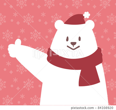 Thumbs up winter polar bear - Stock Illustration [84108920] - PIXTA