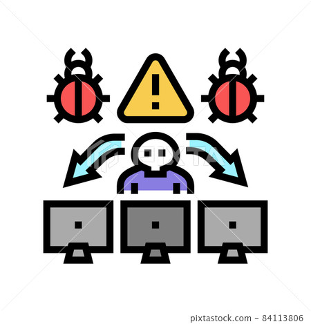 insider threats color icon vector illustration - Stock Illustration ...