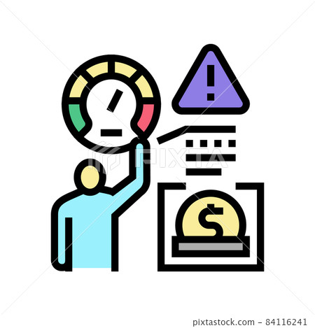 risk assessment startup color icon vector... - Stock Illustration ...
