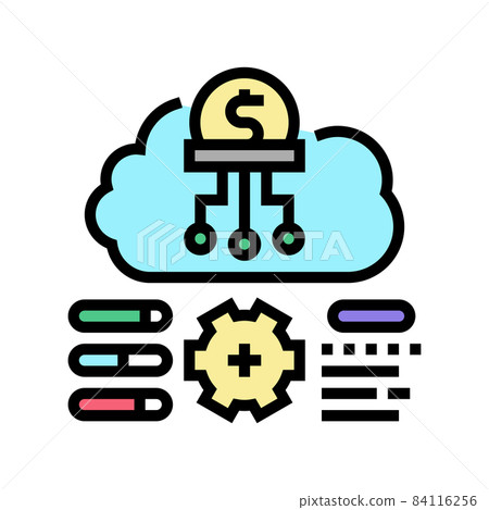 cost researching company and processing color... - Stock Illustration ...