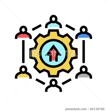social development color icon vector illustration - Stock Illustration ...