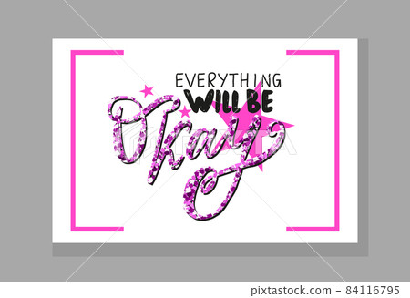 Everything Will Be Okay Vector Illustration - Stock Illustration ...