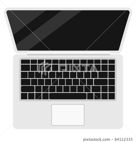 laptop computer from top view - Stock Illustration [84122335] - PIXTA