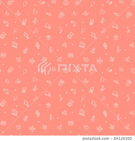 Seamless pattern of kids toys. Baby background,... - Stock Illustration ...