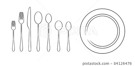Silverware And Plate Clipart