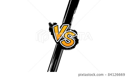 VS_Battle line drawn with a... - Stock Illustration [84126669] - PIXTA
