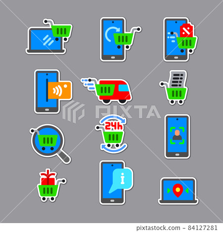 e-commerce stickers set - Stock Illustration [84127281] - PIXTA