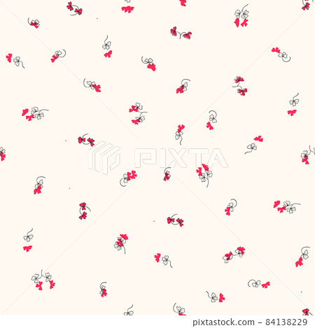 Trendy seamless floral pattern with ornament.... - Stock Illustration ...