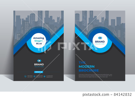 Modern blue Black Brochure Catalog Cover Design... - Stock Illustration ...