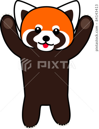 Red panda stands - Stock Illustration [84143413] - PIXTA