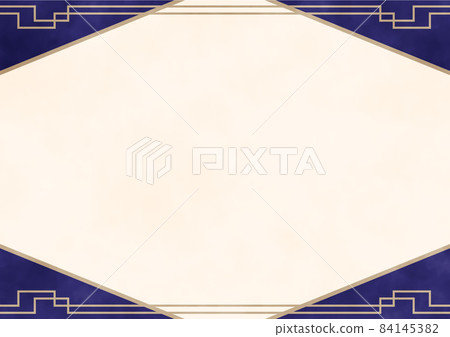 Background Chinese style frame blue - Stock Illustration [84145382] - PIXTA