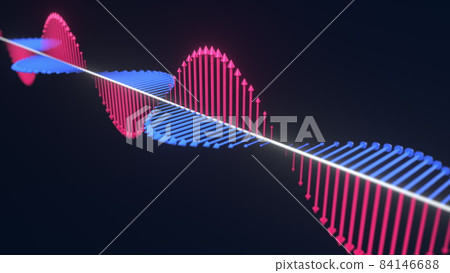 Electromagnetic wave visualization, physics... - Stock Illustration ...