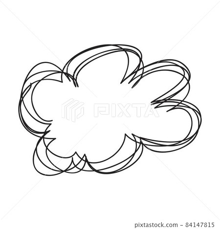 Hand drawn cloud doodle, sketch scribble... - Stock Illustration ...