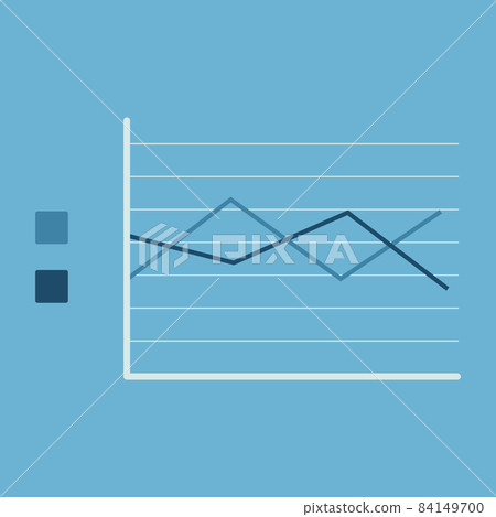 Simple and cute line graph illustration - Stock Illustration [84149700 ...