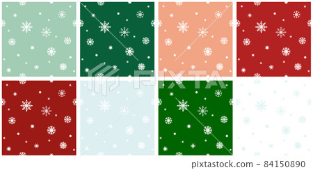 Set of seamless backgrounds with snowflakes on... - Stock Illustration ...